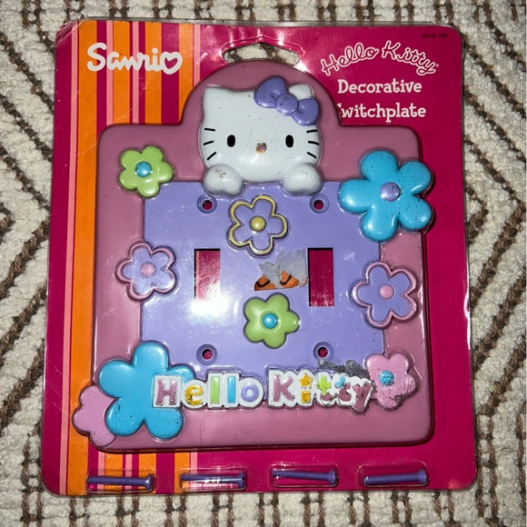 Hello Kitty | Accents | Vintage Hello Kitty Double Light Switch Cover ...